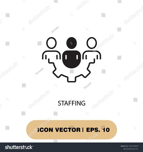 Staffing Icons Symbol Vector Elements Infographic Stock Vector Royalty