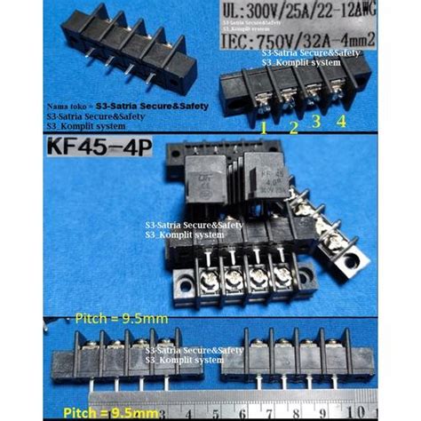 Jual Besar KF45 4P Terminal Blok 4 Pin P Baut 4pin PCB Block KF 45 9 5mm Jakarta Timur S3