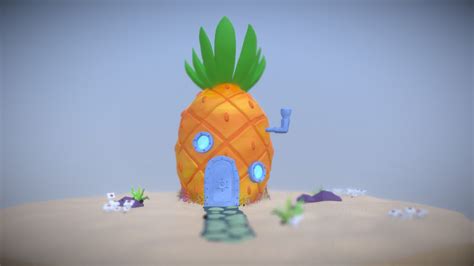 Sponge Bob Pineapple 3d Model By Josue Santillan [694bb5d] Sketchfab