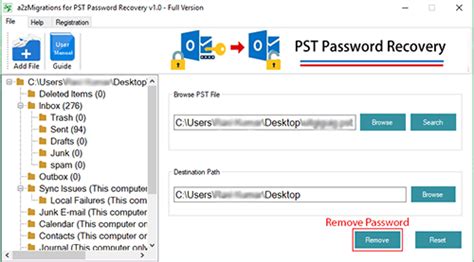 Pst Password Recovery To Remove And Reset Outlook Pst Password