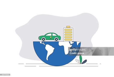 Earth Car Battery Concept Map Of New Energy Vehicles And Environmental