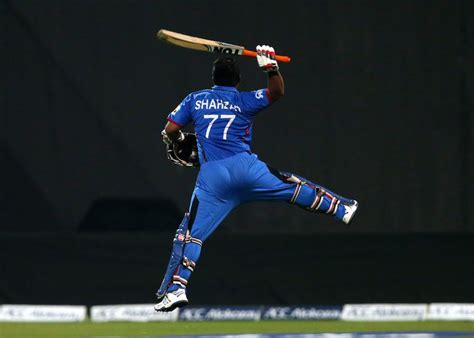 Mohammad Shahzad Leaps With Joy For His 52 Ball Hundred