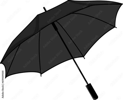 검은 우산 벡터 일러스트 素材庫向量圖 Adobe Stock