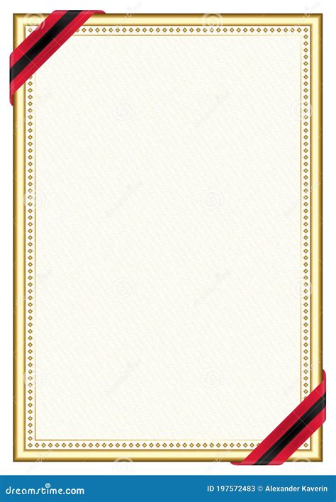 Frame And Border With Trinidad And Tobago Flag Stock Vector