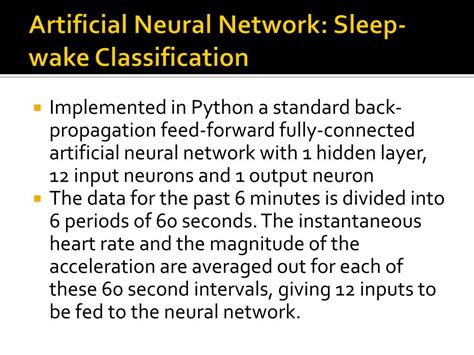 ppt neural network based sleep wake classification powerpoint