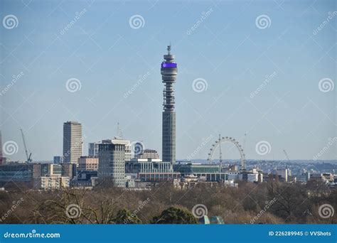 Bt Tower Panoramic View London Uk Editorial Image Image Of Green