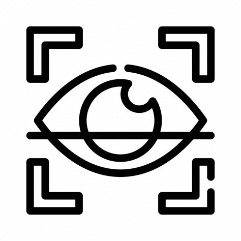 Iris Recognition Biometric Security Eye Scan Identification Icon