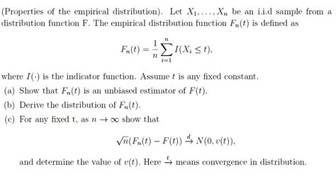 properties of the empirical distribution let x1 xn be an iid sample