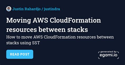 Moving Aws Cloudformation Resources Between Stacks Justin Rahardjo