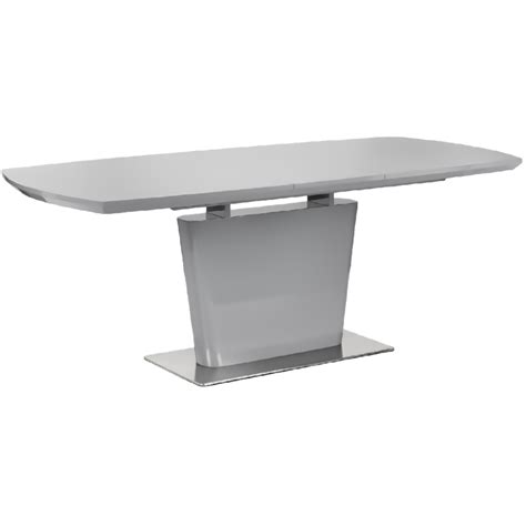 Julian Bowen Como 6 Seater High Gloss Extending Dining Table Grey Wilko