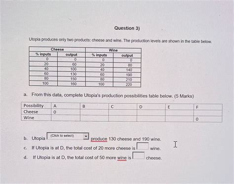 [solved] Assignment 1 Question 3 Utopia Produces Only Two Products Cheese Course Hero