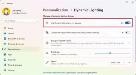 วธใช Dynamic Lighting สำหรบอปกรณ RGB บน Windows H