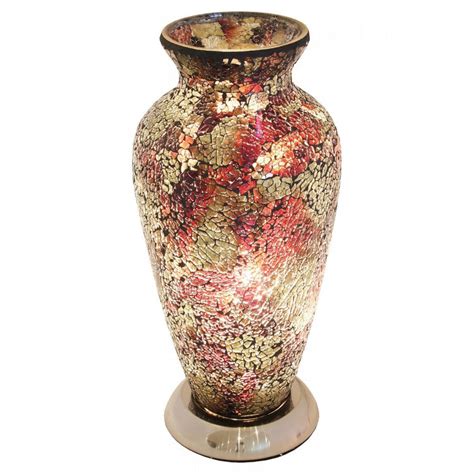 Mosaic Glass Vase Lamp Amber 1459moslm79o Harrison Lighting