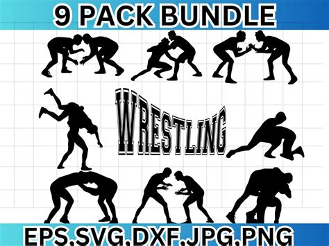 Wrestling Svg Wrestler Svg Wrestling Clipart Svg Wrestling Cut Files