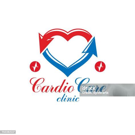 심장과 심장 박동 심전도로 만든 벡터 개념적 상징 심장 진단 클리닉 기호입니다 감정에 대한 스톡 벡터 아트 및 기타 이미지 감정 개념 건강관리와 의술 Istock