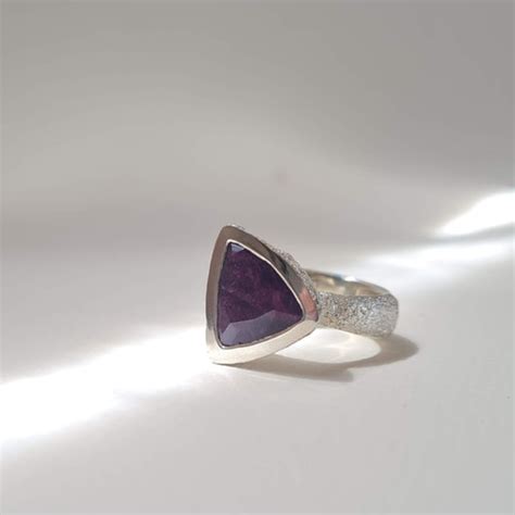 Dusted Ruby Trilliant Ring By Natalie Salisbury Vu Jewellers