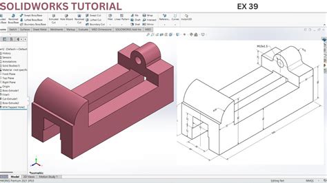 Solidworks 3d Modeling Tutorial Ex 39 Youtube