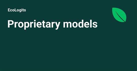 Proprietary Models Ecologits