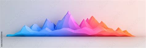 Dynamic Peaks Created By Layered Polygons Each Triangular Face Tinted With Shifting Shades From
