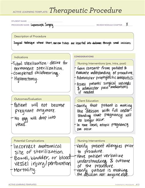 Procedure Template
