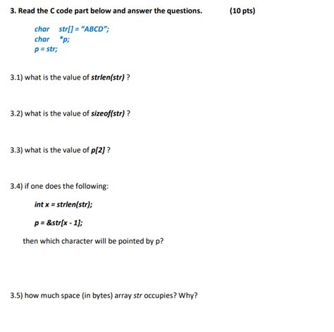 solved 3 read the c code part below and answer the