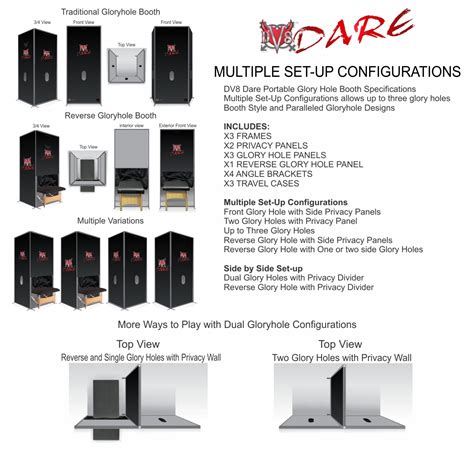 Dv8 Dare™ Custom Portable Gloryhole Booth Includes Czech Style Reverse