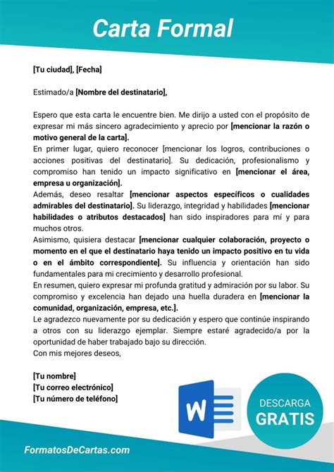 Ejemplo De Carta Formal Y Como Redactar Una Carta Formal Bilarasa