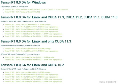 Nvidia Tensorrt安装包下载分享—— 云盘分享 【tensorrt安装】小宁安装包 Csdn博客