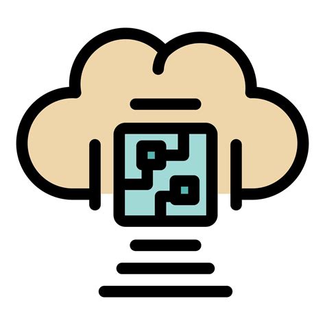 Cloud Computing Transferring Microchip Data Through Network Connection 52737574 Vector Art At