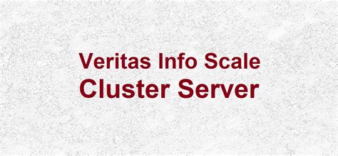 Veritas Info Scale Cluster Server 74 Itztechnologies