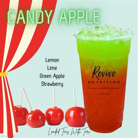 Candy Apple Revive Nutrition Herbal Teas Recipes Energy Tea Recipes Flavored Water Recipes