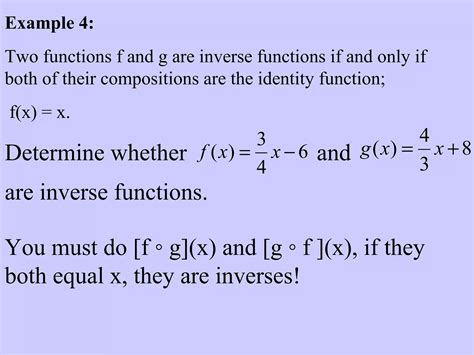 Inverse Functions And Relations Ppt Chemistry Science