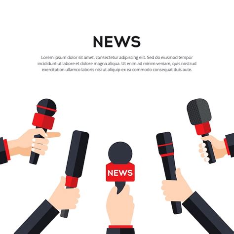 Premium Vector News Interview Vector Illustration