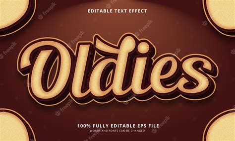 Premium Vector Oldies Text Style Editable Text Effect