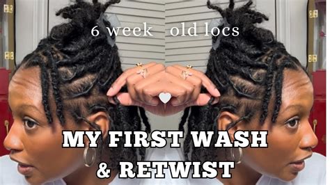 First Wash And Retwist On Starter Locs 6 Weeks Locd Short Locs