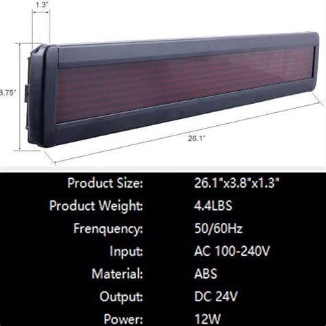 Programmable Led Sign High Resolution Scrolling Led Sign Red Led