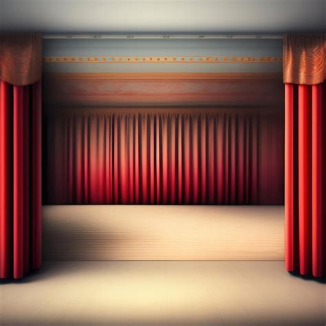 Premium Ai Image Generative Ai Empty Theater Stage With Red Velvet