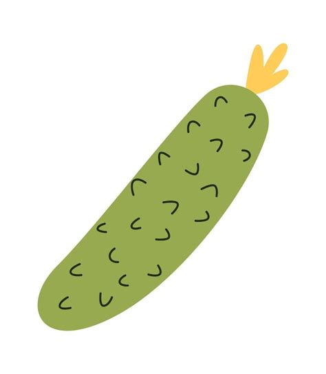 Premium Photo Green Cucumber Flat Icon Farm Vegetable Cultivation