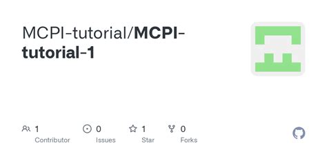 Github Mcpi Tutorialmcpi Tutorial 1