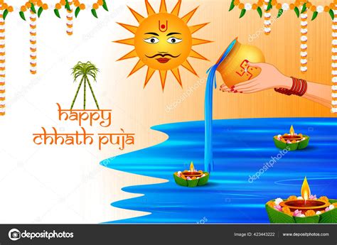 Traditional Festival Of Bhiar Bengal And Nepal Chhath Puja Stock