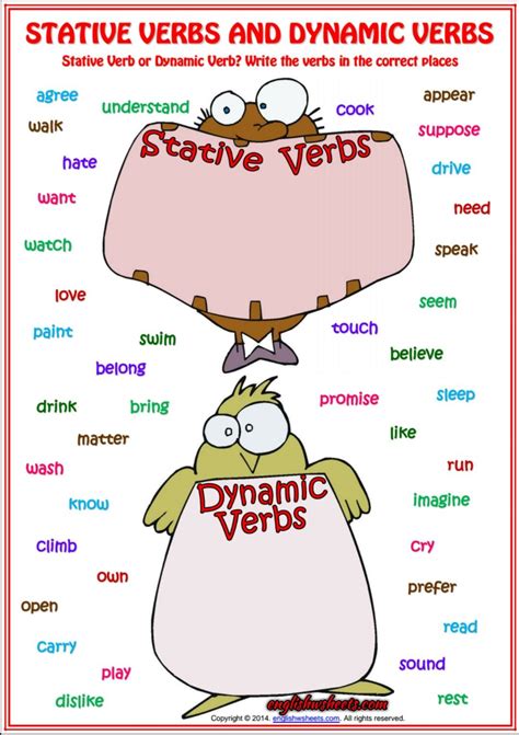 Stative Verbs Esl Printable Worksheets And Exercises Artofit