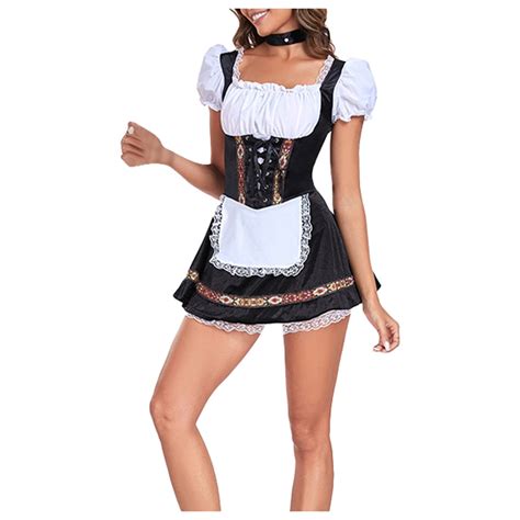 Plus Size Dirndl Dress For Women Oktoberfest Bavarian Festival Outfit