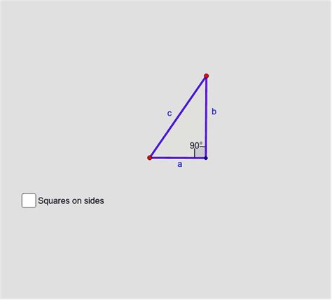 Revisting Pythagoras Theorem GeoGebra