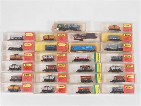 Lot 244 A Large Group Of Minitrix N Gauge Wagons