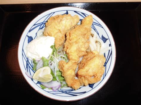 丸亀製麺 タル鶏天ぶっかけうどん 鶏天3個 温 並。 密室画像倉庫。
