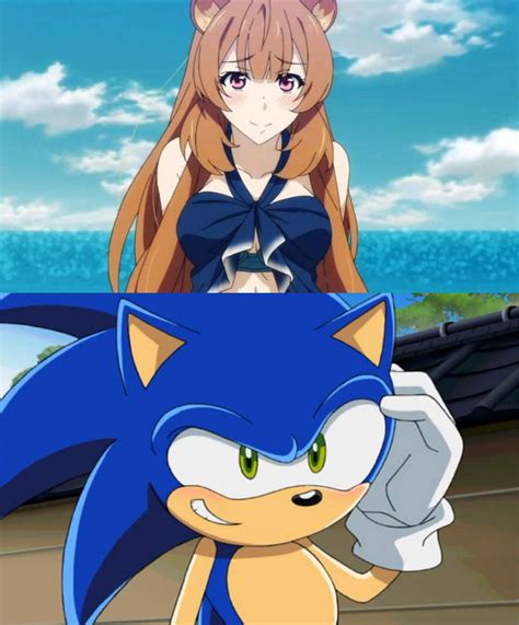 Sonic Blushes At Raphtalia By Sonicfan03 On Deviantart