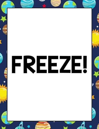 Space Freeze Dance With GIFS Music And Non Music Classrooms