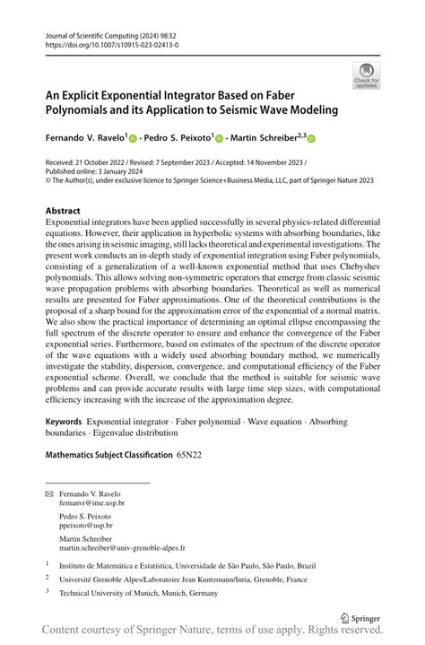 An Explicit Exponential Integrator Based On Faber Polynomials And Its Application To Seismic