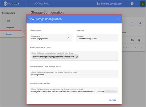 Create Folio Configurations Aodocs Knowledge Base