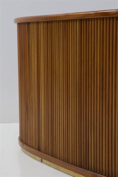 Elegant Italian Bar Console Table By Giorgetti In Wood And Brass At 1stdibs